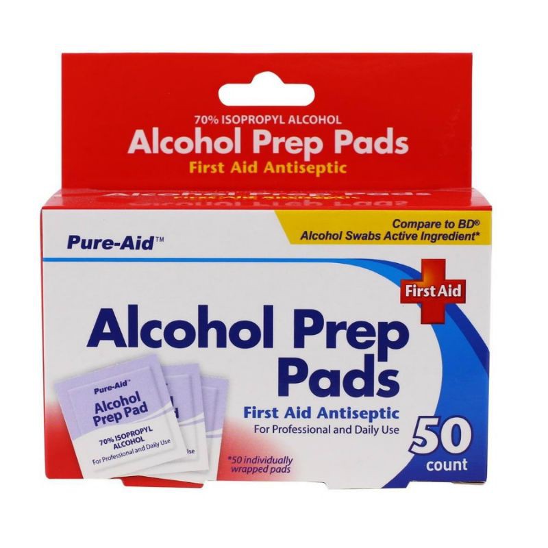 Alcohol Prep Pads First Aid Antiseptic 50 count | Shopee Philippines