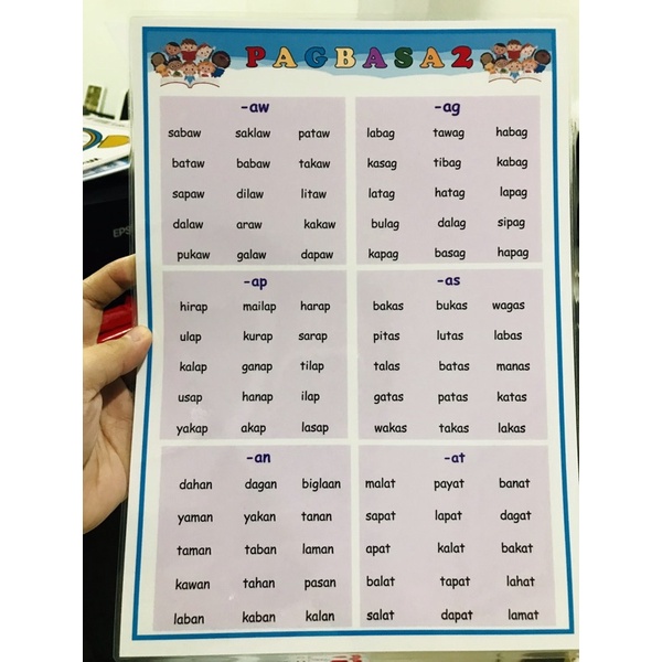 A4 Laminated Tagalog Babasahin | Shopee Philippines