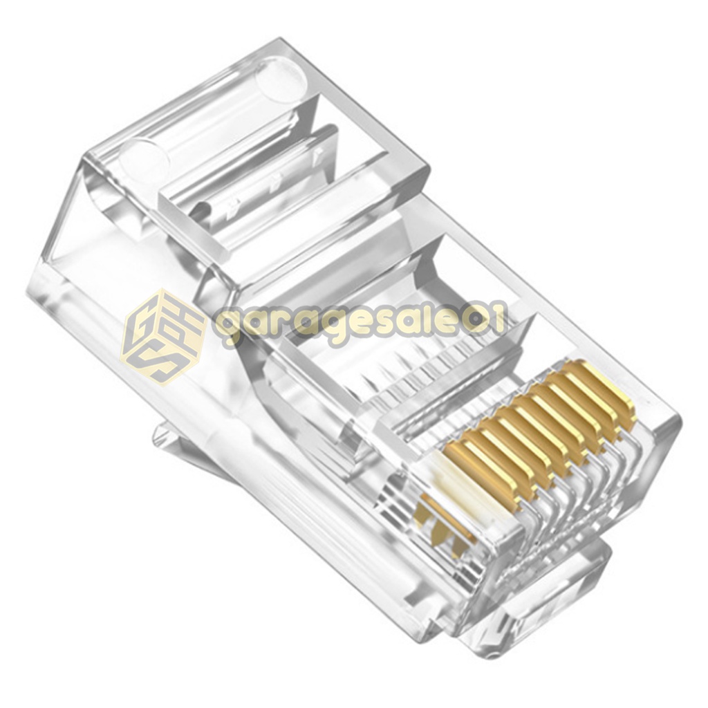 🟨CAT6 RJ45 Connector 8P8C Modular Ethernet Cable Header Plug🟨 | Shopee ...