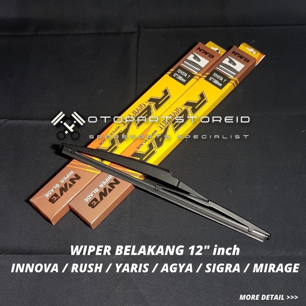 Nwb 12" INCH YARIS / INNOVA / SIGRA / MIRAGE REAR WIPER | Shopee Philippines
