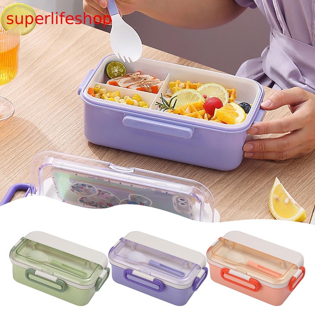 【Superlife】 Waterproof Lunch Box With Compartment Plastic Lunch Box ...