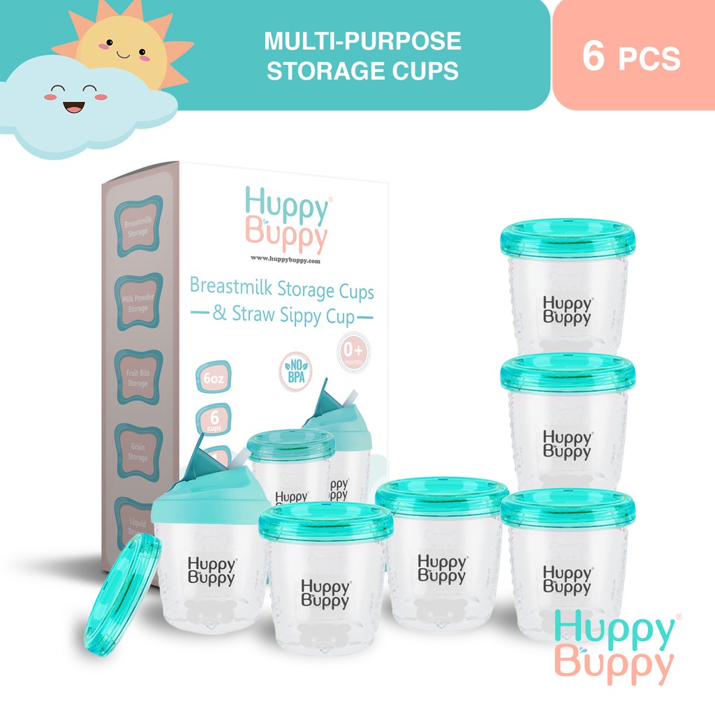 Huppy Buppy Breastmilk Storage Cup Sippy Cup Multi-Purpose Baby Food ...