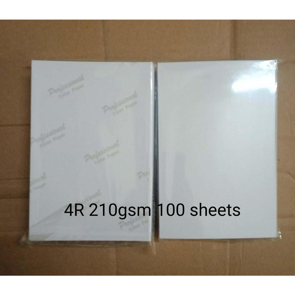 Professional 3R/4R/5R/A4/A3 210gsm Glossy Photo Paper 100sheet | Shopee ...