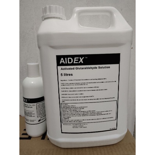 AIDEX Activated Glutaraldehyde Solution 5 Liters with Liquid Activator ...