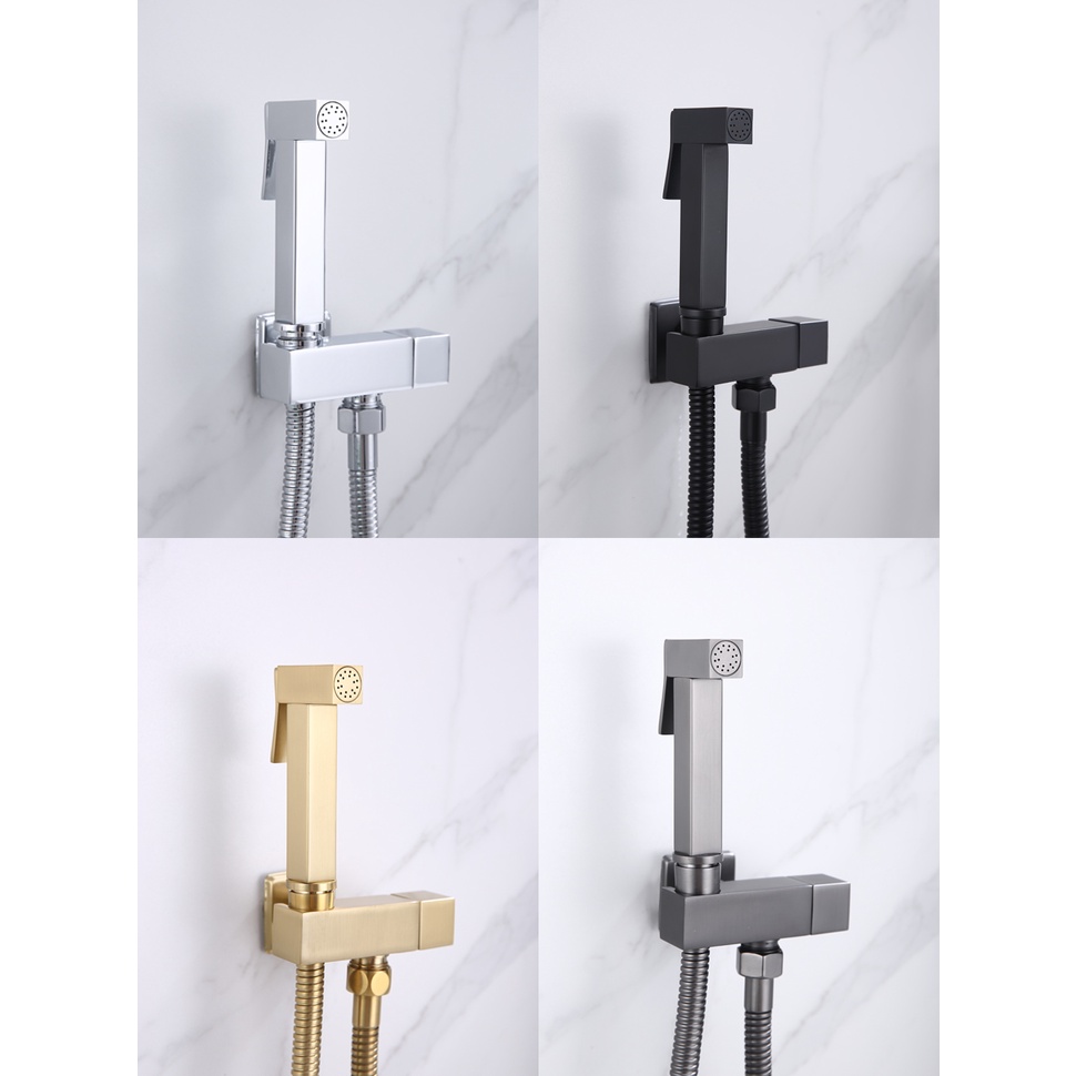 Toilet Sprayer Shattaff Set Solid Brass Body Sprayer with Holder and 1 ...