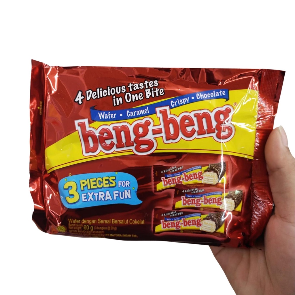 Beng Beng Mini Chocolate contains 3 pcs @ 20gr Wafer Biscuits Snacks ...