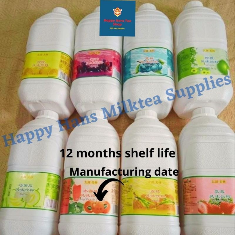 Milin Fruit Syrups (Green Apple/Kiwi/lychee/Blueberry/Mango/HoneyPeach ...