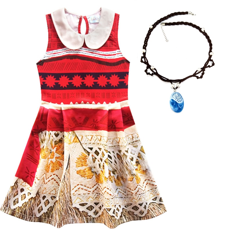 Princess Vaiana Fantasy Children Cosplay Moana Summer Girls Carnival ...