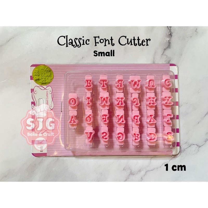classic font cutter pink color cookie cutter fondant cutter letter ...