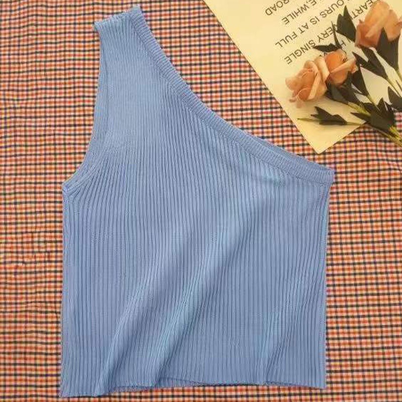 Camisole Women's Inner Wear Sexy Sloping Shoulder Off-shoulder Short ...