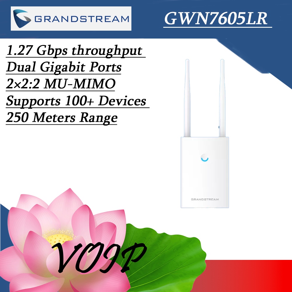 Grandstream GWN7605LR - 2x2 802.11ac Wave-2 Outdoor Long Range AP (NO ...
