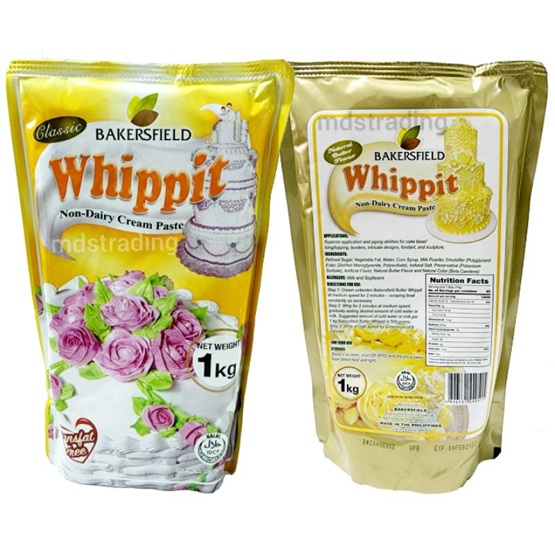 WHIPPIT Cream Paste Plain & Butter Ready to Use Icing Frosting ...