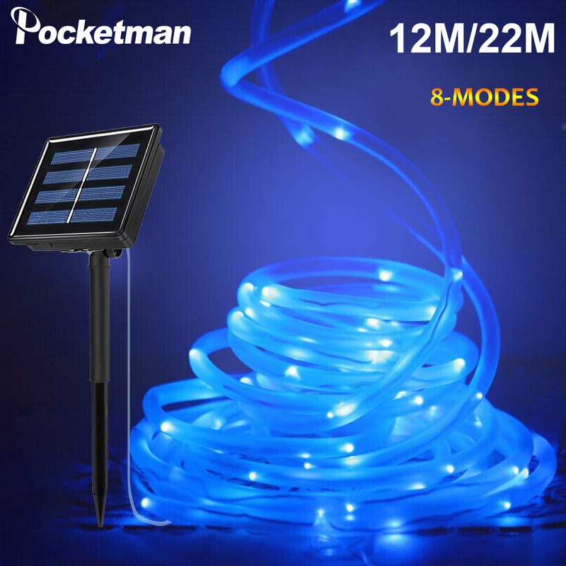 Pocketman 22M Solar Rope Lights 8 Modes 200LED 100LEDSolar Powered ...