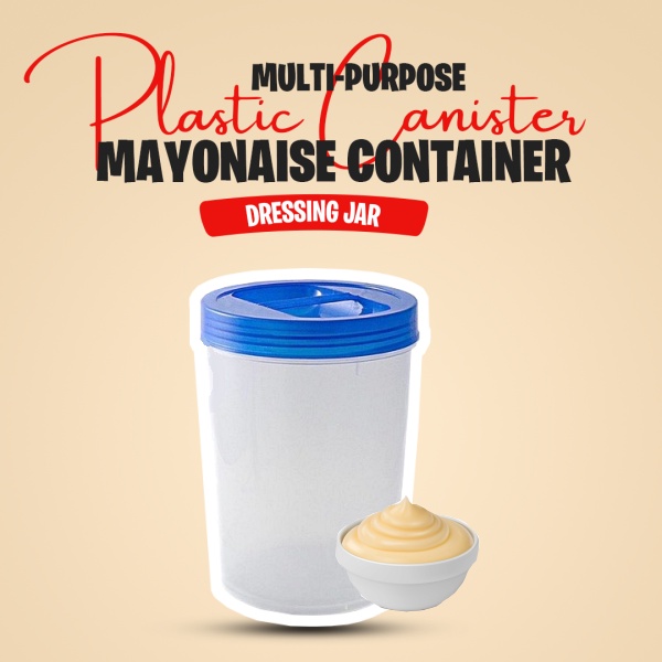 Plastic Food Jar Canister Mayonnaise Container Baking Supplies Food ...
