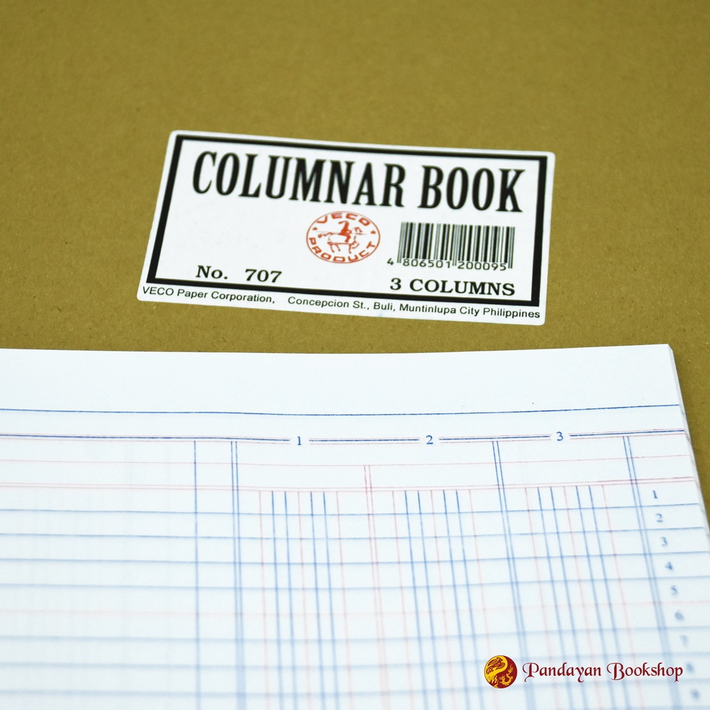 Veco Columnar Book (No. 707/ 727/ 747 3, 4, 5, 6, 8, 10, 12, 14, 20, 24 ...