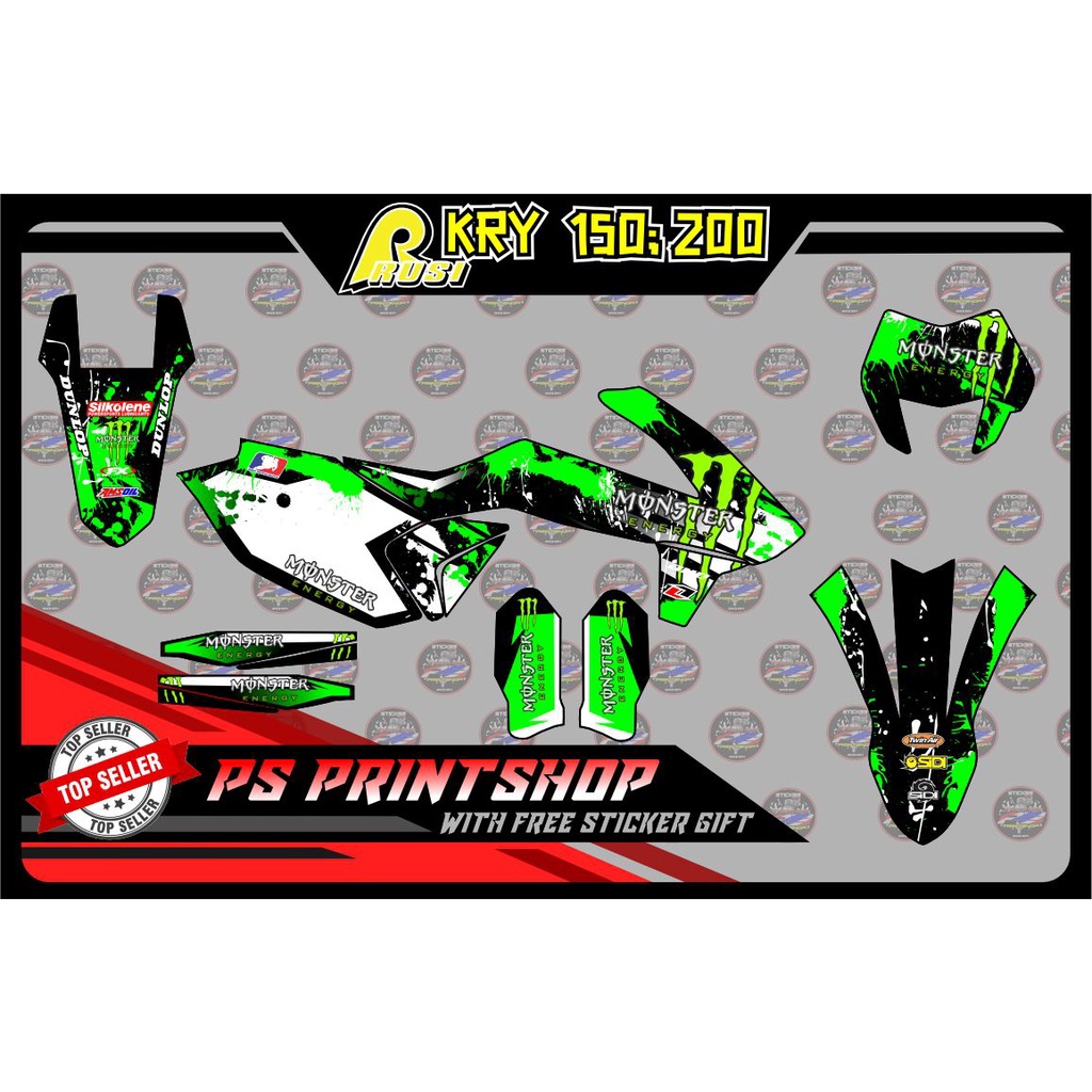 RUSI KRY 150,200 Full set Sticker Decals High Quality and durable ...