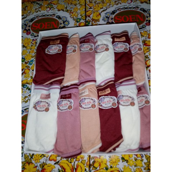 Original SOEN semi panty Plain SSM-002 and SSM-001 random 12 pcs and 6 ...
