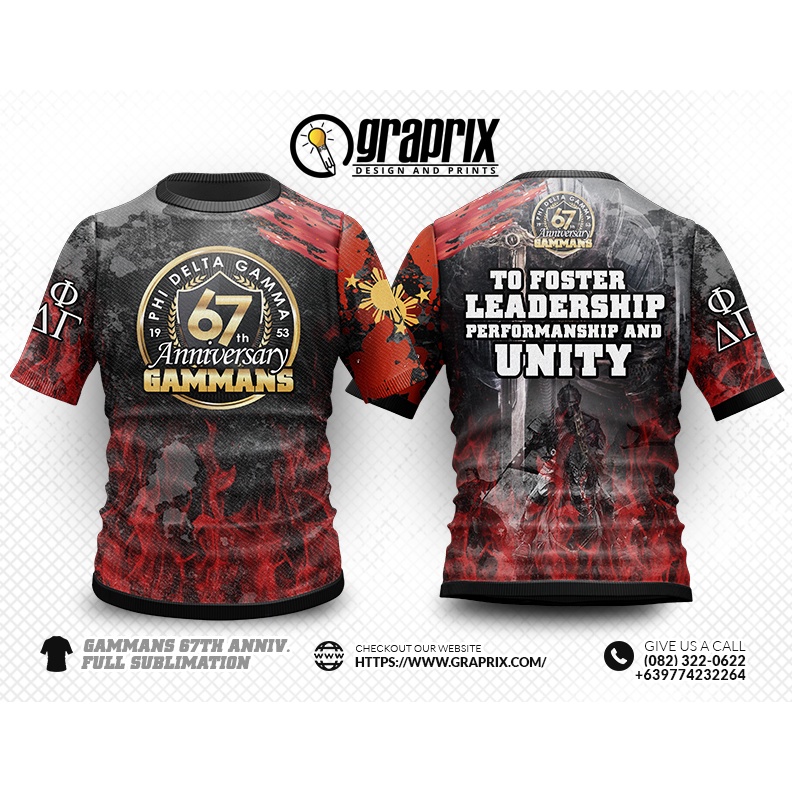 67th Anniversary GAMMANS NON CUSTOMIZE FULL SUBLIMATION T-shirts ...