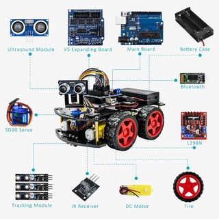LAFVIN DIY Smart Robot Car Kit For Arduino Uno R3 Intelligent And ...