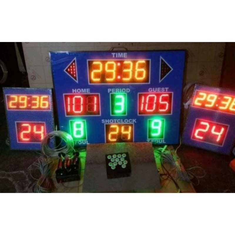 SCOREBOARD BASKETBALL TIMER 18 x 24 LED TYPE With 14'SECOND | Shopee Philippines
