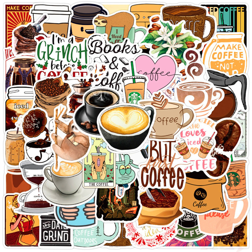 I Need More Coffee Series 02 Stickers 50Pcs/Set DIY Fashion Luggage ...