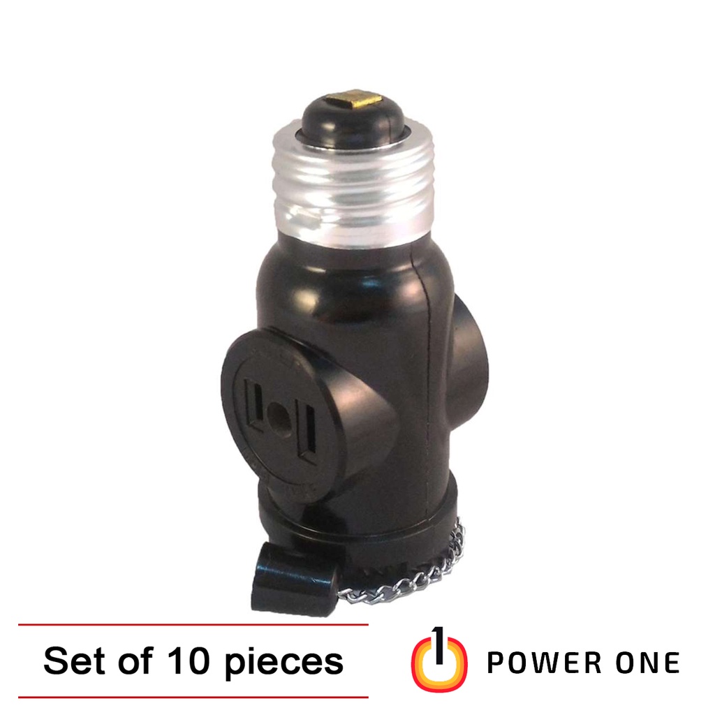 Surer 502 Pull Chain Socket E27 with 2-Pin Outlets (2A) (Box of 10pcs ...