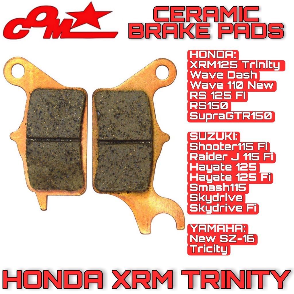COMSTAR Ceramic Brake pads For HONDA XRM125 Trinity Front, Wave Dash ...