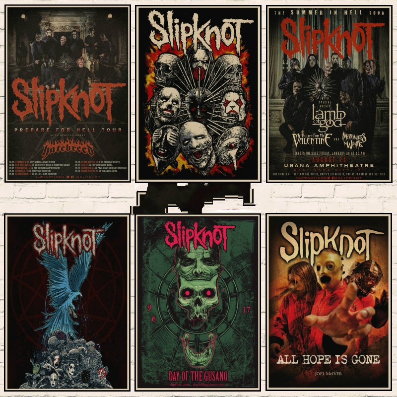 Slipknot Heavy Metal poster ROCK BAND kraft paper Posters bar poster ...