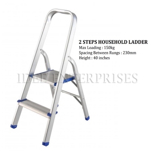 2 STEPS HOUSEHOLD ALUMINUM LADDER - XG-102A2 | Shopee Philippines