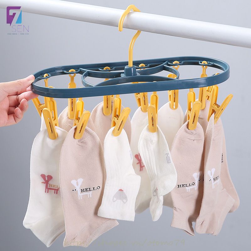 Clothes Drying Clip, Sock Drying Hook Made of ABS Plastic | Shopee ...