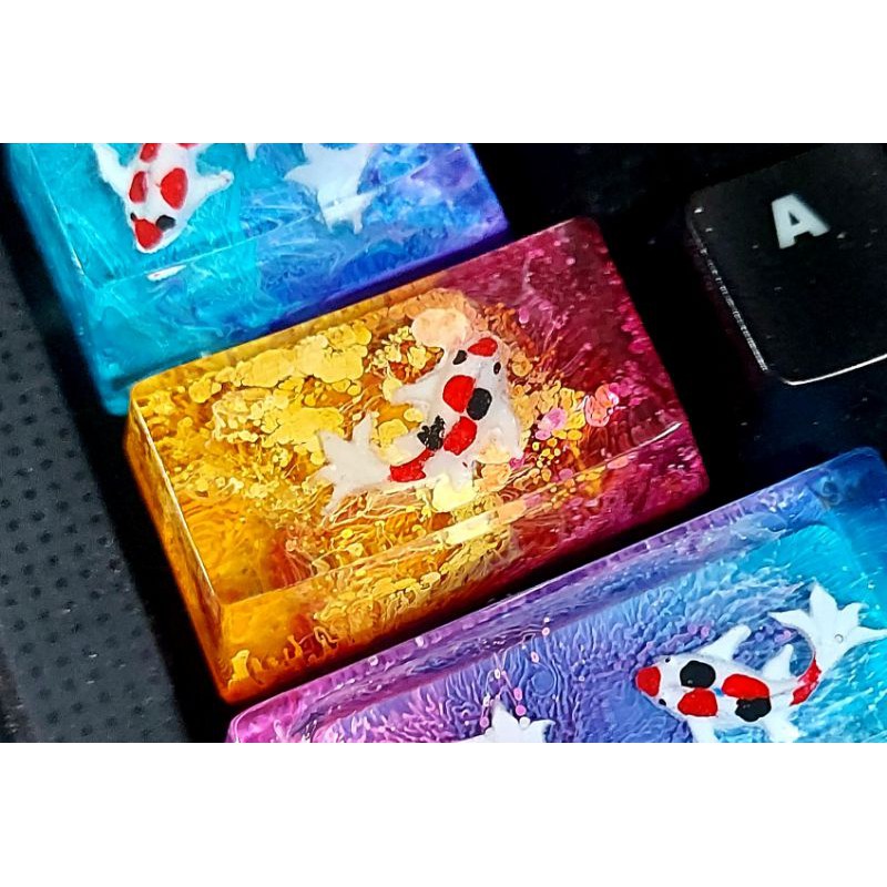 Keycap artisan koi fish 1.75u (caplock key) decorates gaming mechanical ...
