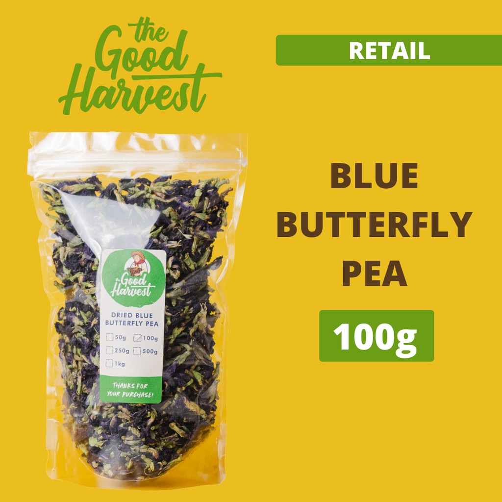Dried Blue Butterfly Pea Blue Tea Clitoria Ternatea Flowers 100g ...
