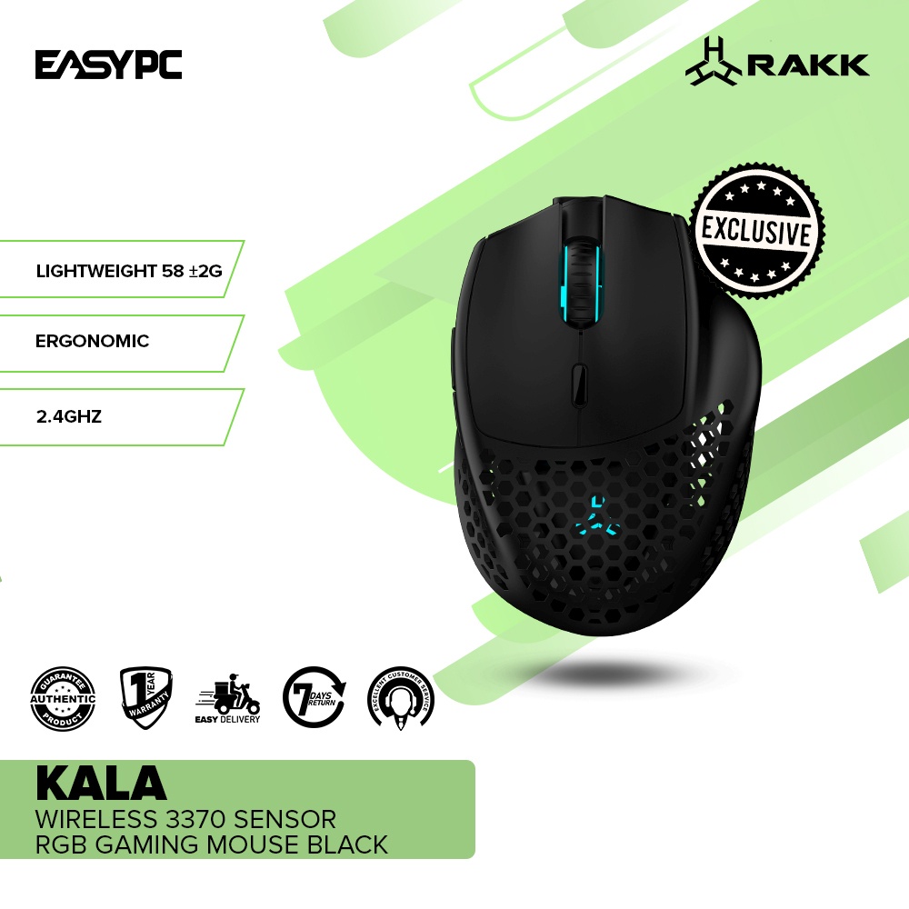 EasyPC | RAKK KALA Wireless Gaming Mouse | 3370 Sensor | RGB | 1 Year ...