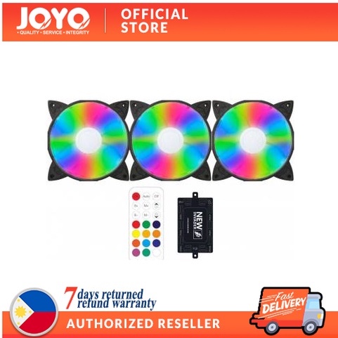 1STPLAYER FIREBASE G1 RGB GAMING 120MM FANS W/ HUB+REMOTE KIT (3*FANS ...