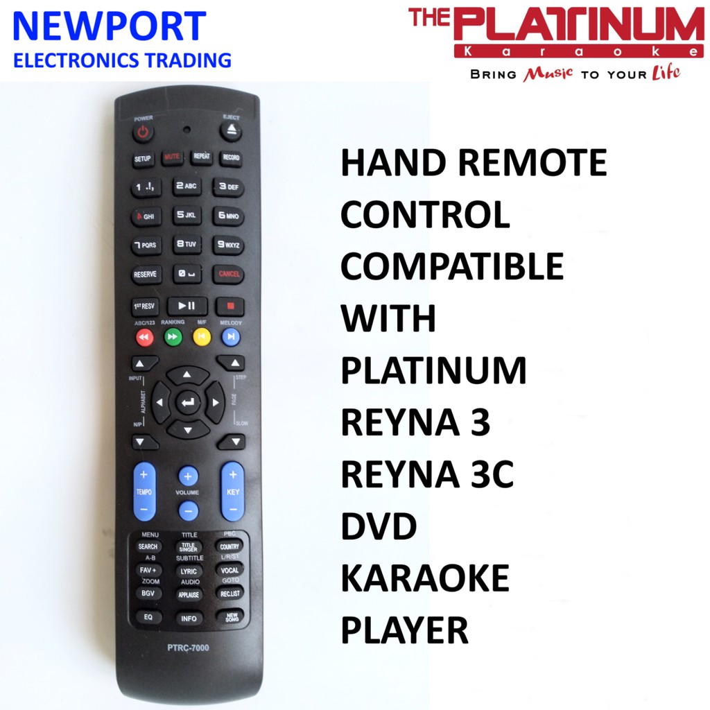 Platinum Hand Remote Control PTRC-7000 Compatible with Platinum Reyna 3 ...