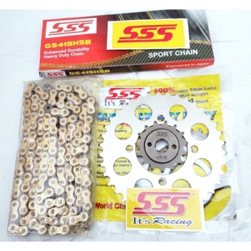 Gear GEAR Set SSS 415 SUPRA X 110 Old GRAND Antem PRIMA HONDA WIN ...