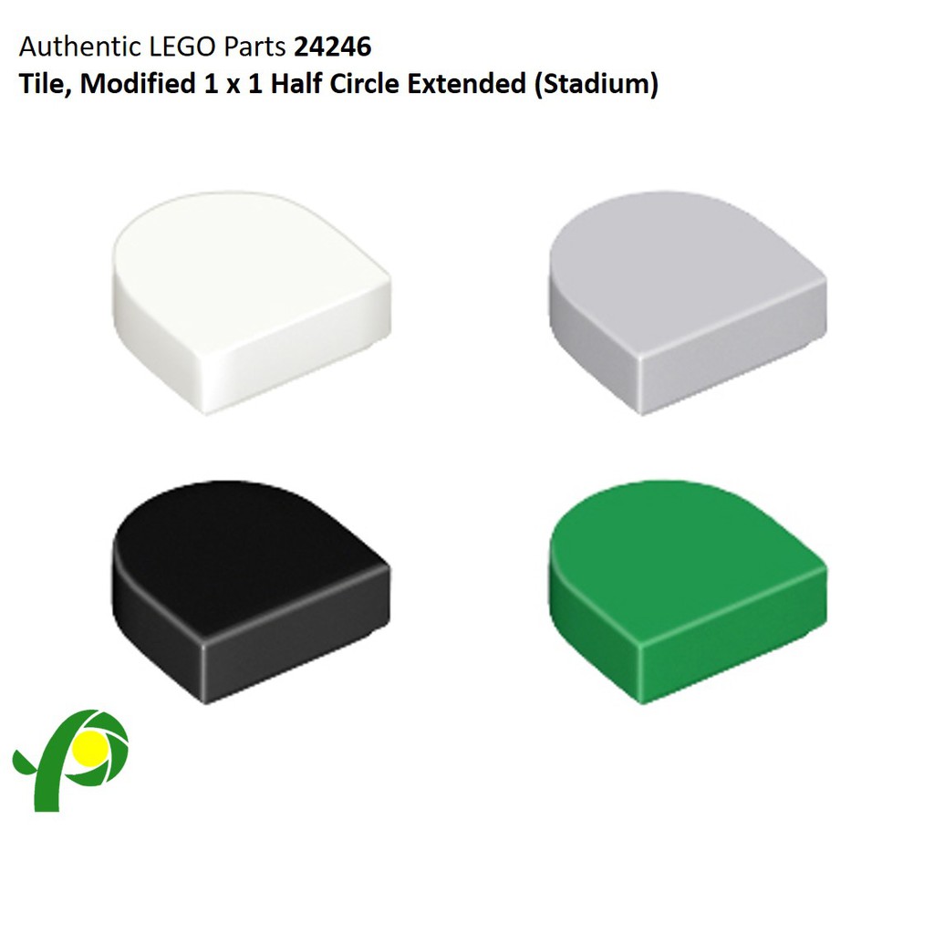 LEGO Parts 24246 Tile Mod 1x1 Half Circle Ext Stadium Groove | Shopee ...