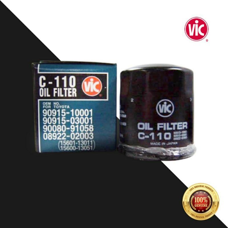 VIC ORIGINAL C110 Oil Filter TOYOTA , rush, avanza, multicab, Altis ...