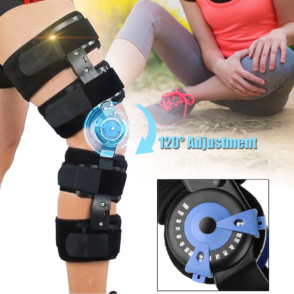 ROM Medical Grade 0-120 Degrees Adjustable Hinged Knee Leg Brace ...