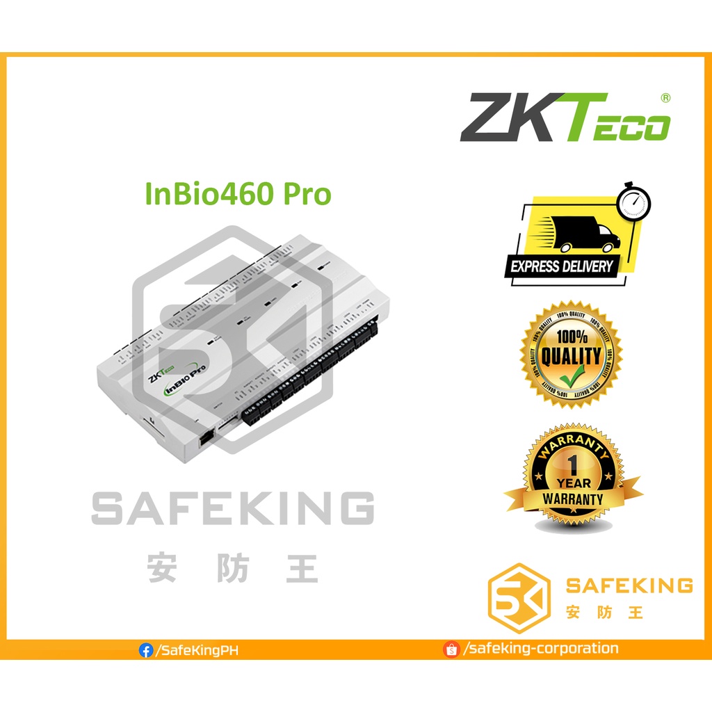 InBio460 Pro ZKTeco Green Label IP-Based Biometric Access Control Panel ...