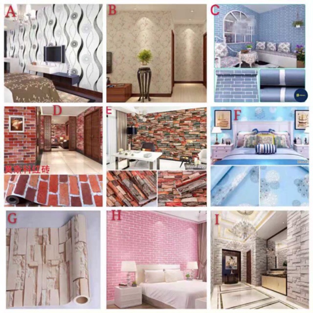 Pvc Wallpaper 10 meters self adhesive home decor sticker | Shopee ...