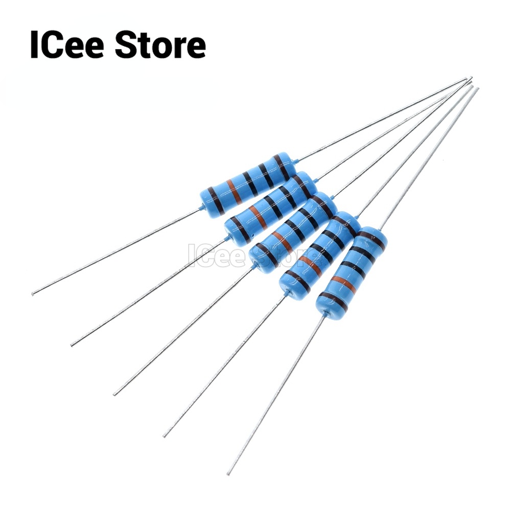 20Pcs 2W Metal Film Resistors 1% 10R-1M 10R 22R 47R 100R 1K 10K 100K 1M ...