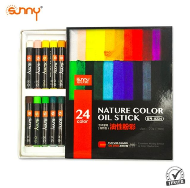 24 Pcs Nature Color Oil Stick / Oil Pastel Crayon | Shopee Philippines