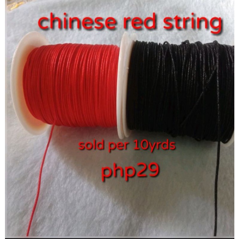 chinese red and black string sold per (10 yards/5yards). | Shopee ...