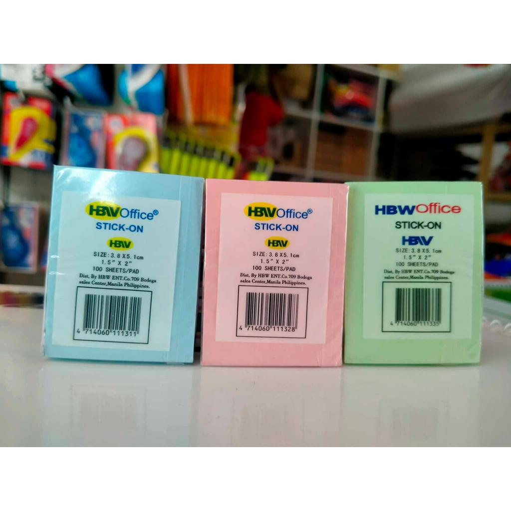 HBW Sticky Note ( all sizes available) | Shopee Philippines