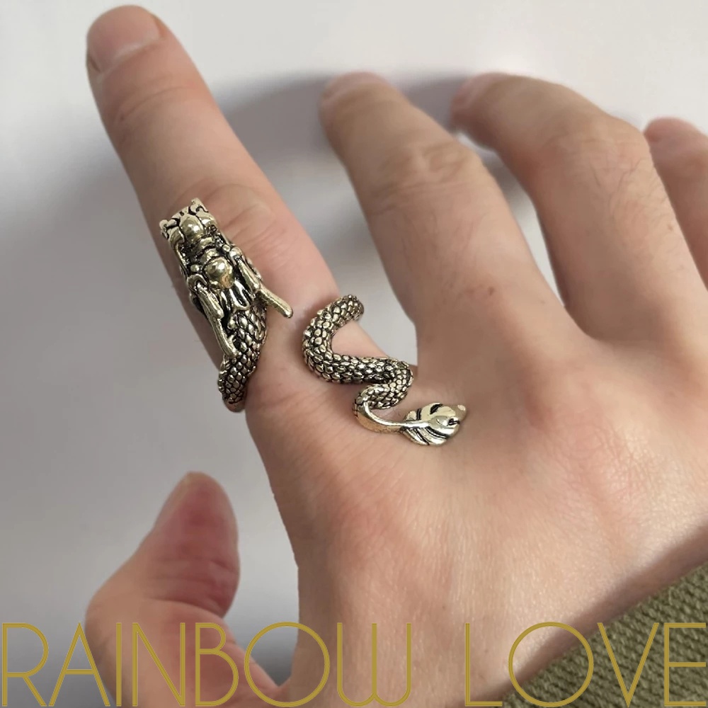 Fashion Vintage Snake Dragon Shape Rings For Women Men/ Unisex Punk ...