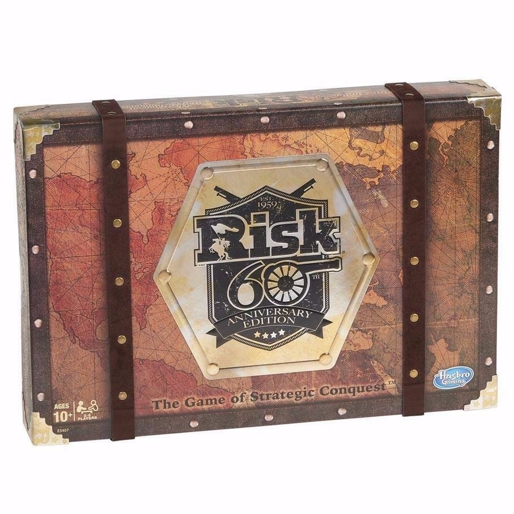 Risk 60th Anniversary Edition Strategic World Domination War Board Game ...