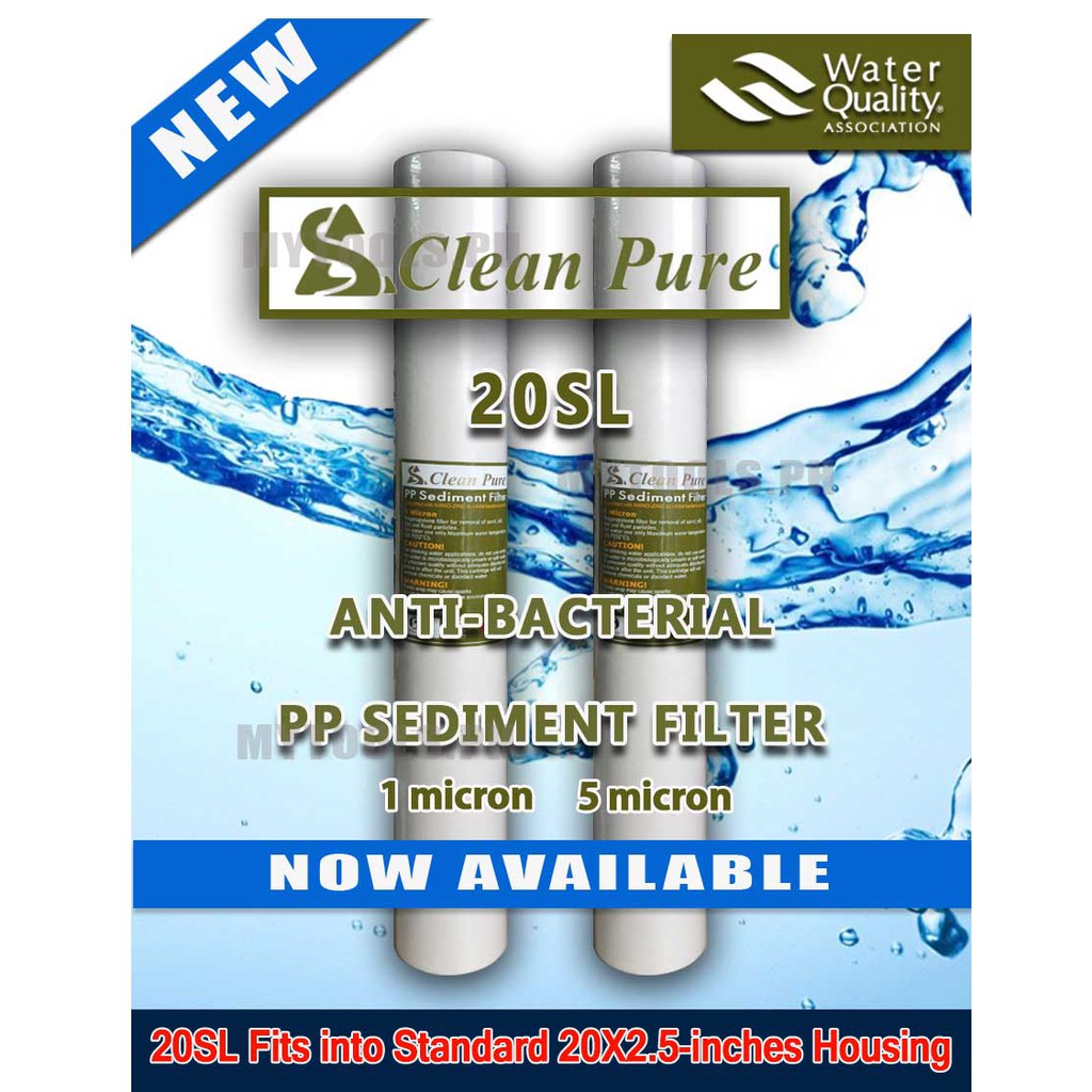 20SL Clean Pure Antibacterial Sediment Filter 20SL | Shopee Philippines