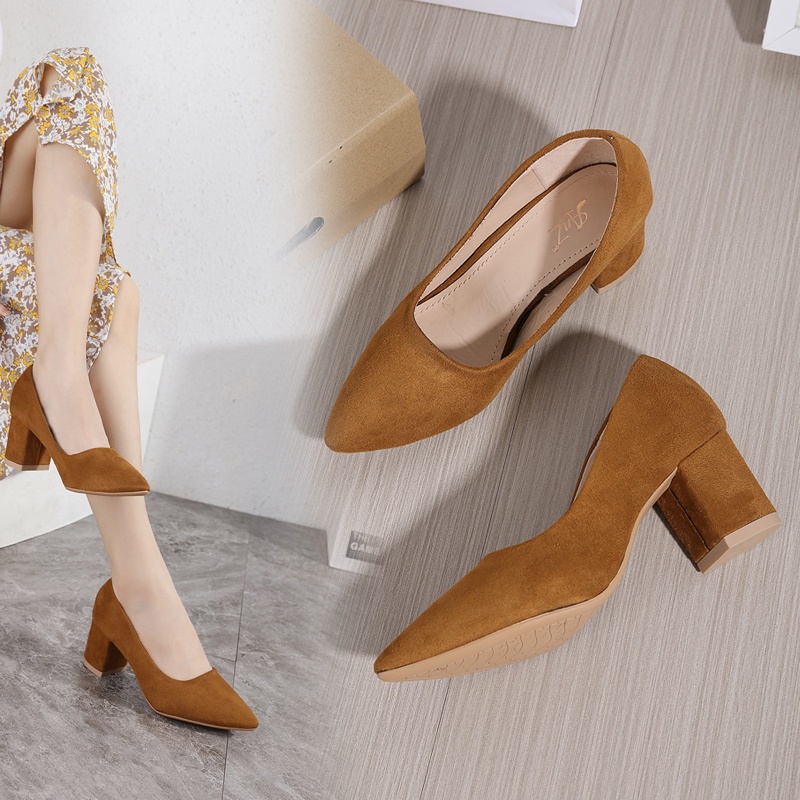 Korean style Women Fashion Block Shoes GK-999 | Shopee Philippines