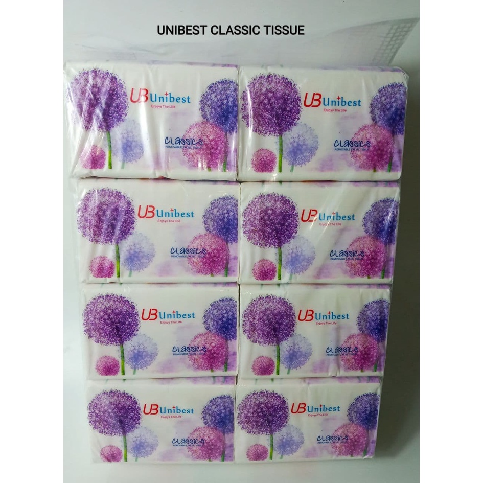 (bundle 8 packs) of Unibest Facial Tissue 450 pcs 3 ply | Shopee ...